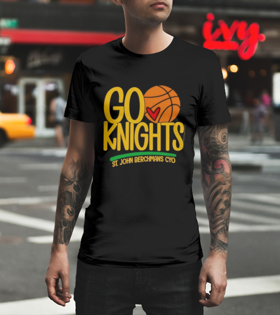 Go Knights St. John Berchmans CYO Basketball Pride T-Shirt