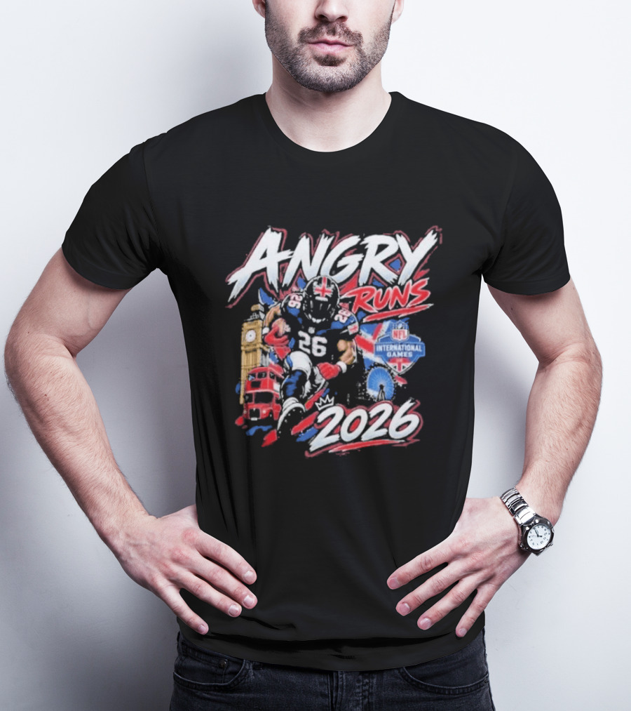 Angry Runs 2026 NFL International Games 56 London T-Shirt
