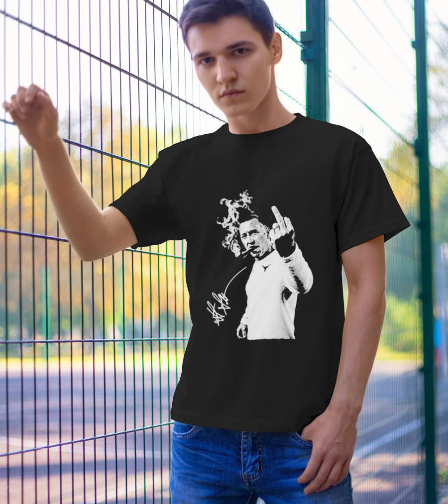 Steve Sarkisian Gesture Smoking Cigar Signature T-Shirt