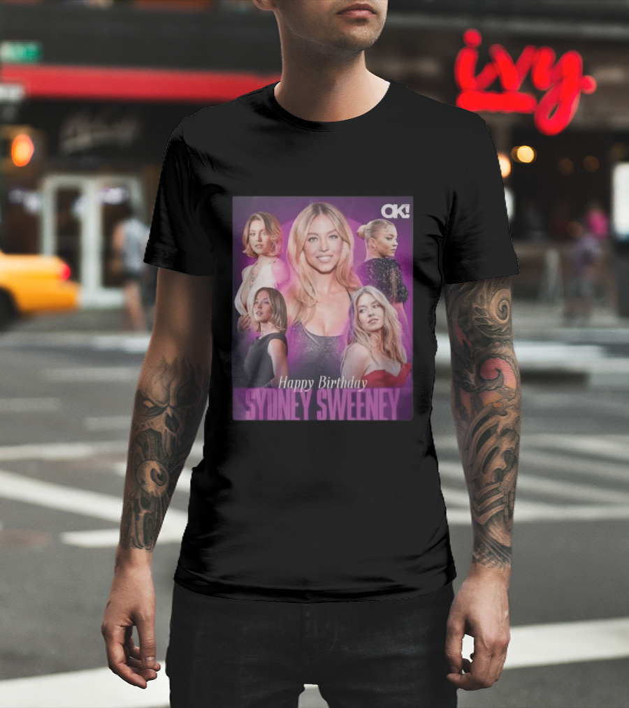 Sydney Sweeney Happy Birthday Celebration OK! Magazine 2026 T-Shirt