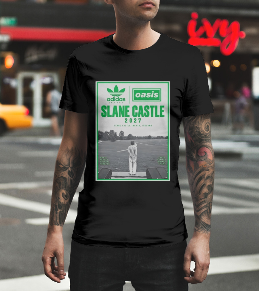 Adidas Originals Oasis Slane Castle 2027 Ireland Music People Culture Forever T-Shirt