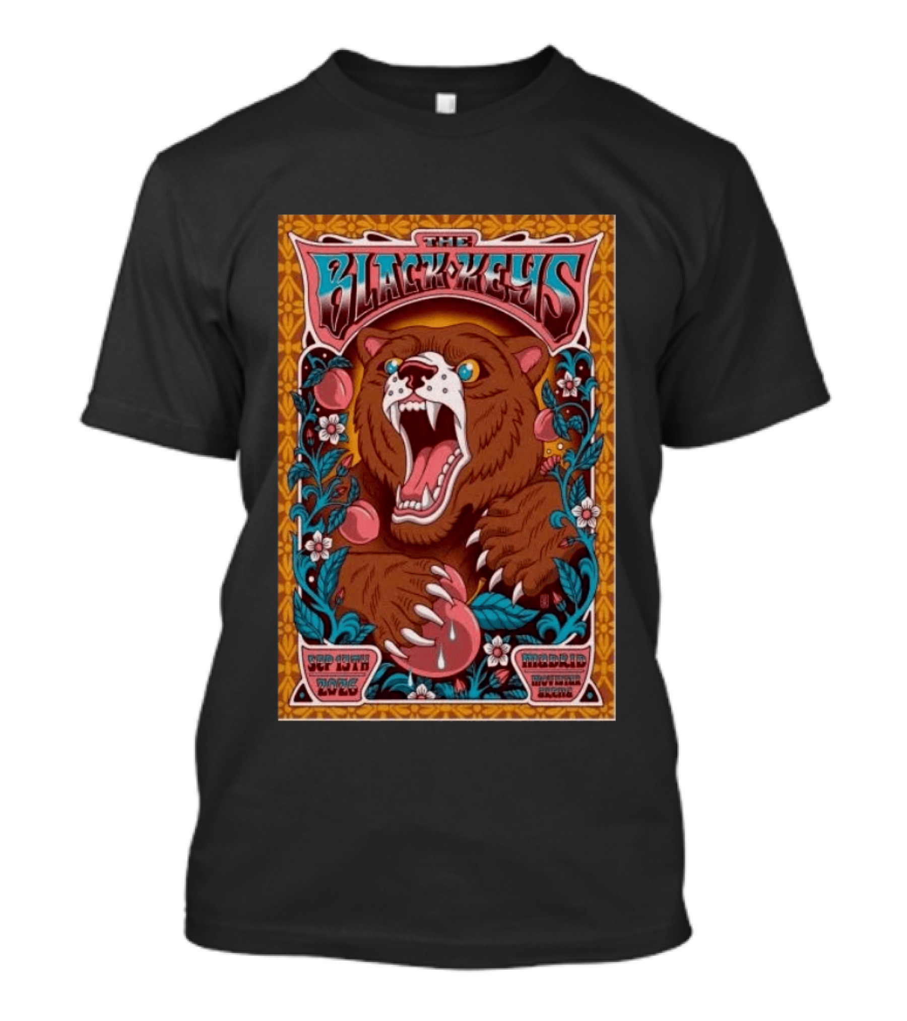 The Black Keys Sep 13 2026 Movistar Arena Madrid Wild Bear T-Shirt