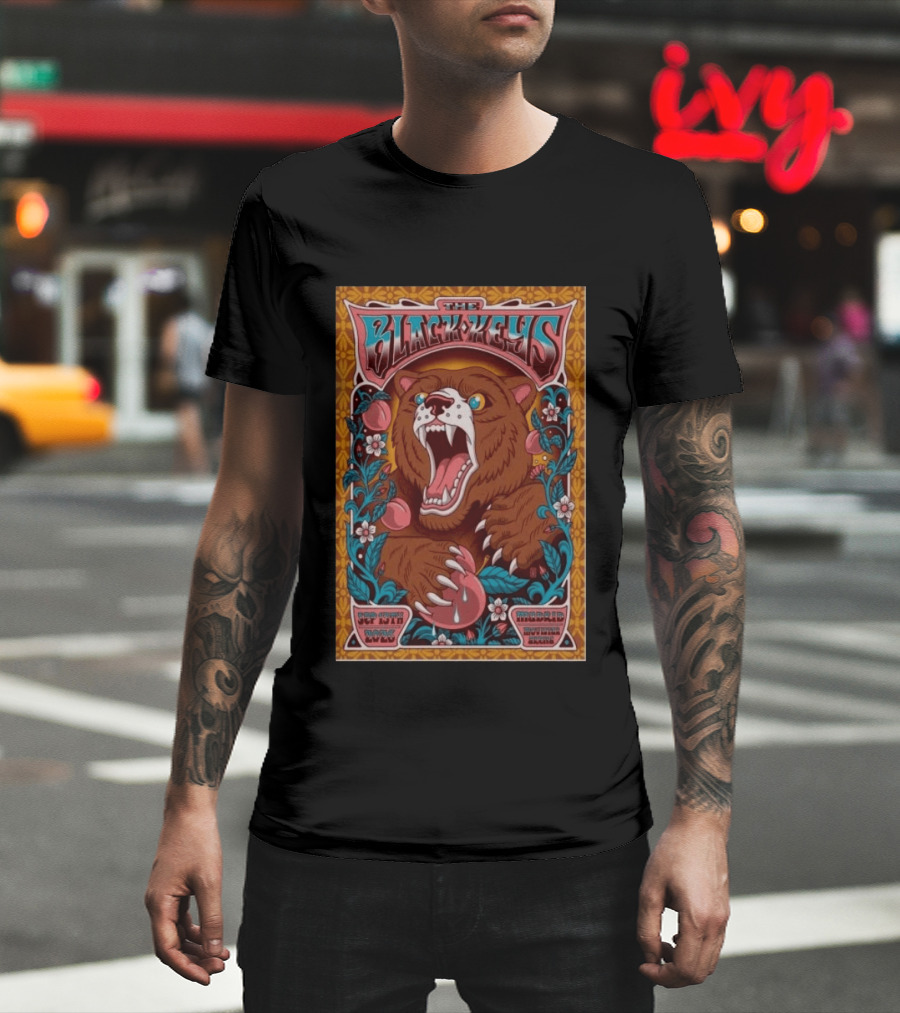 The Black Keys Sep 13 2026 Movistar Arena Madrid Wild Bear T-Shirt