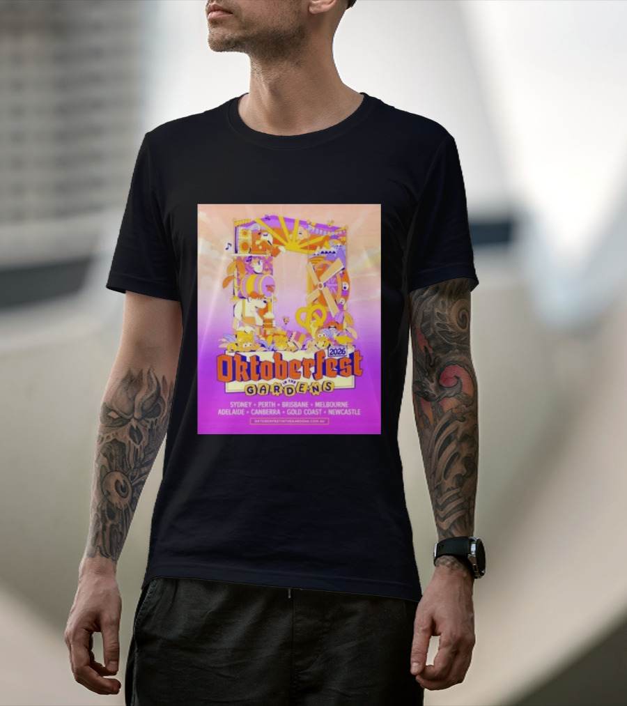 Oktoberfest In The Gardens 2026 Australian Tour Sydney Perth Brisbane Melbourne Adelaide Canberra Gold Coast Newcastle T-Shirt
