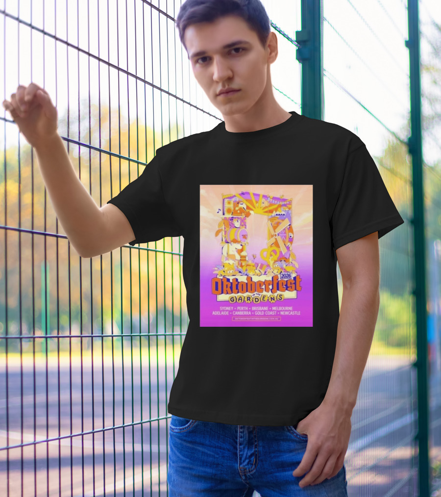 Oktoberfest In The Gardens 2026 Australian Tour Sydney Perth Brisbane Melbourne Adelaide Canberra Gold Coast Newcastle T-Shirt