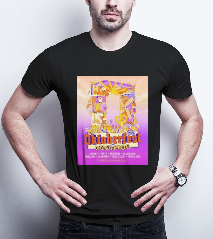 Oktoberfest In The Gardens 2026 Australian Tour Sydney Perth Brisbane Melbourne Adelaide Canberra Gold Coast Newcastle T-Shirt