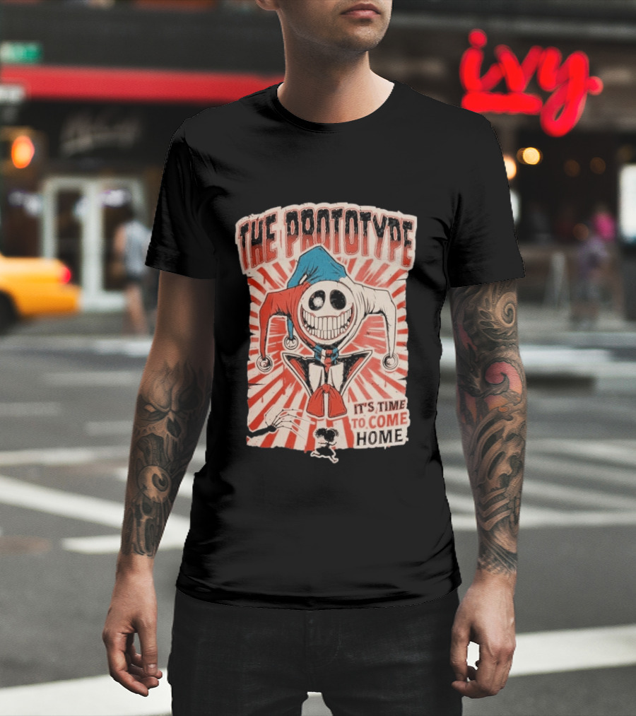 The Prototype It's Time To Come Home Jester Skull Red Blue Suit T-Shirt