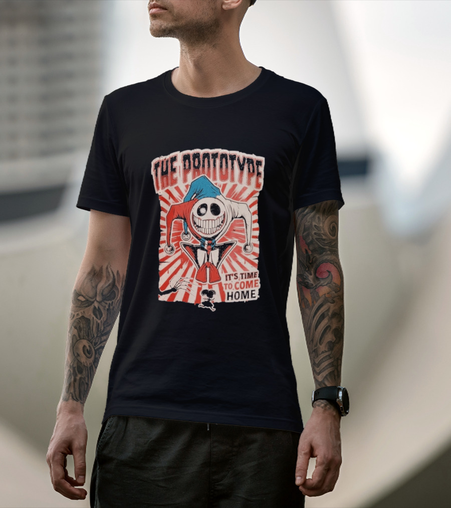 The Prototype It's Time To Come Home Jester Skull Red Blue Suit T-Shirt