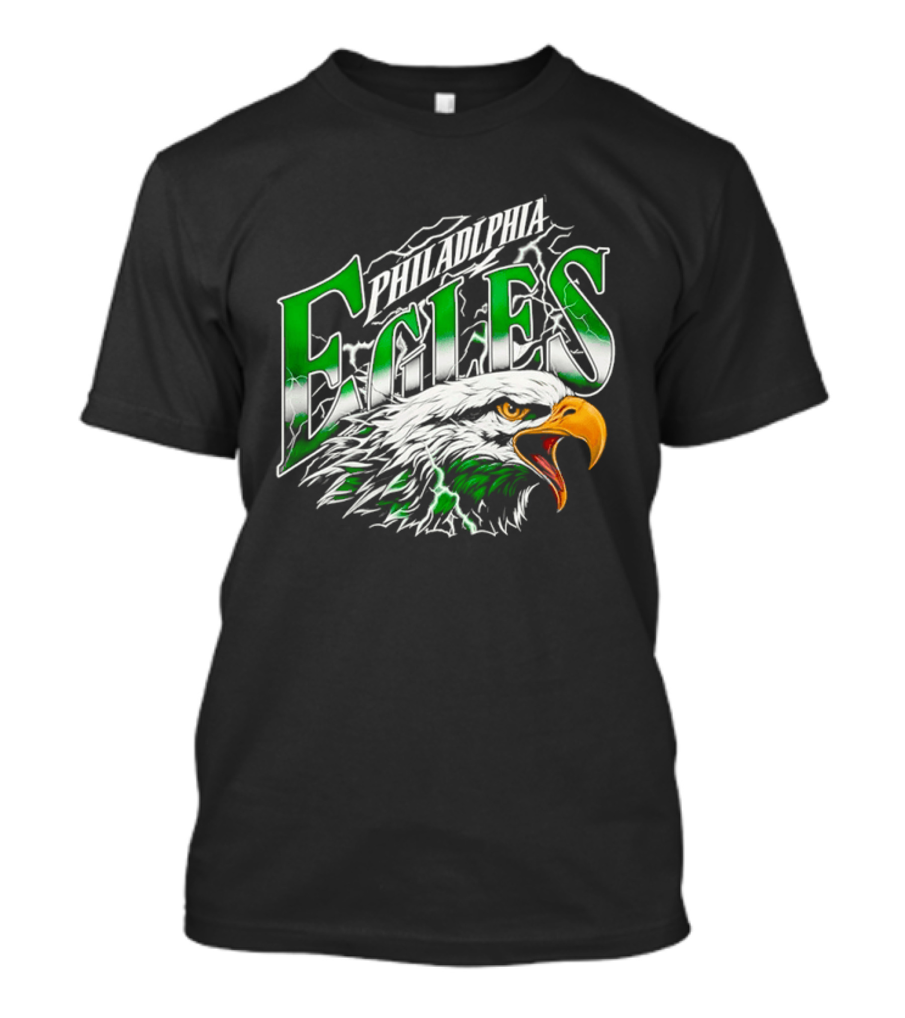 Philadelphia Eagles Lightning Eagle Green T-Shirt