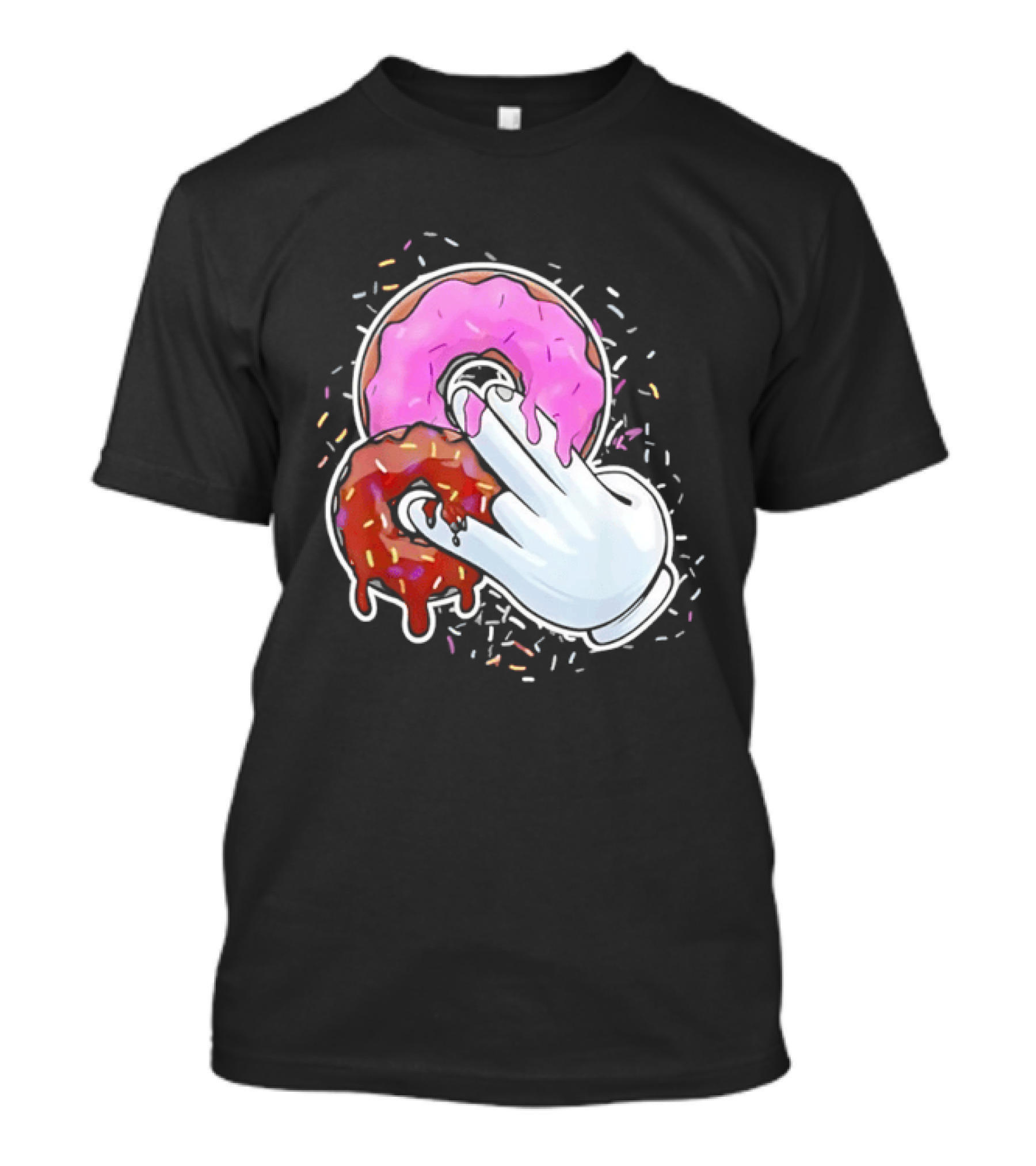 Two In The Pink One In The Stink Donut Gesture Sprinkles T-Shirt