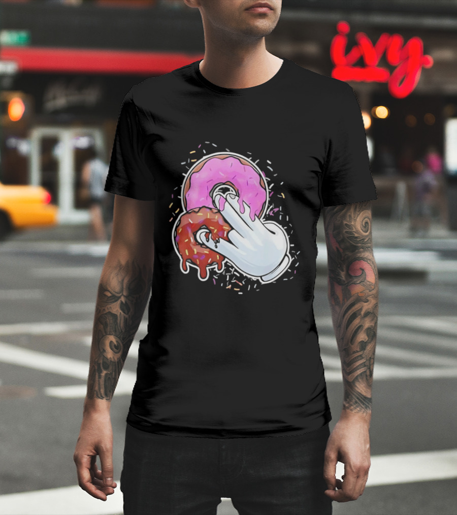 Two In The Pink One In The Stink Donut Gesture Sprinkles T-Shirt