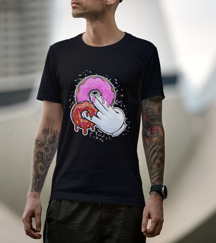 Two In The Pink One In The Stink Donut Gesture Sprinkles T-Shirt
