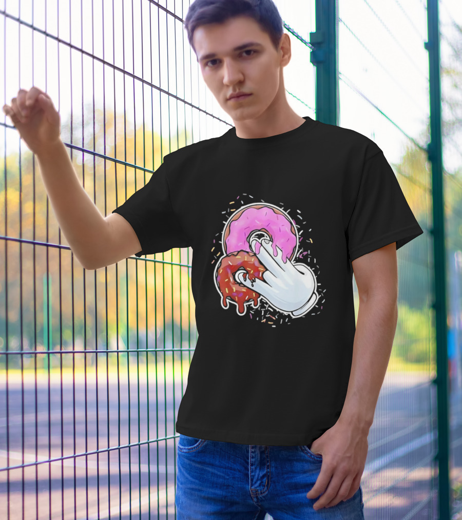Two In The Pink One In The Stink Donut Gesture Sprinkles T-Shirt