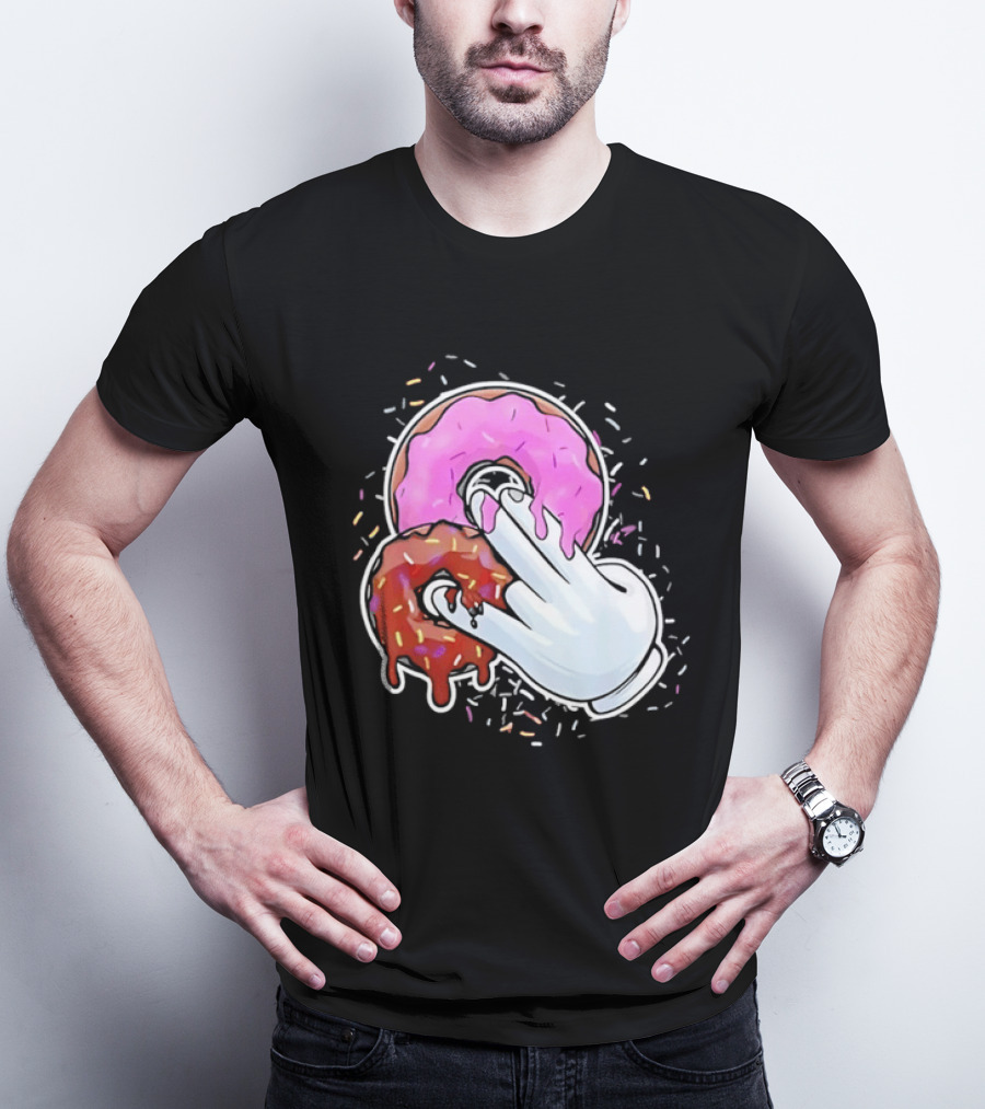 Two In The Pink One In The Stink Donut Gesture Sprinkles T-Shirt