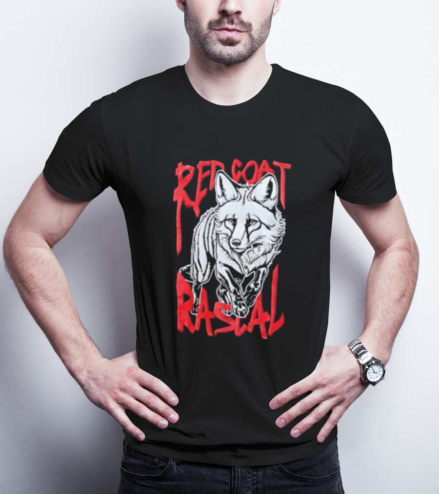 Red Coat Rascal Distressed Running Fox T-Shirt