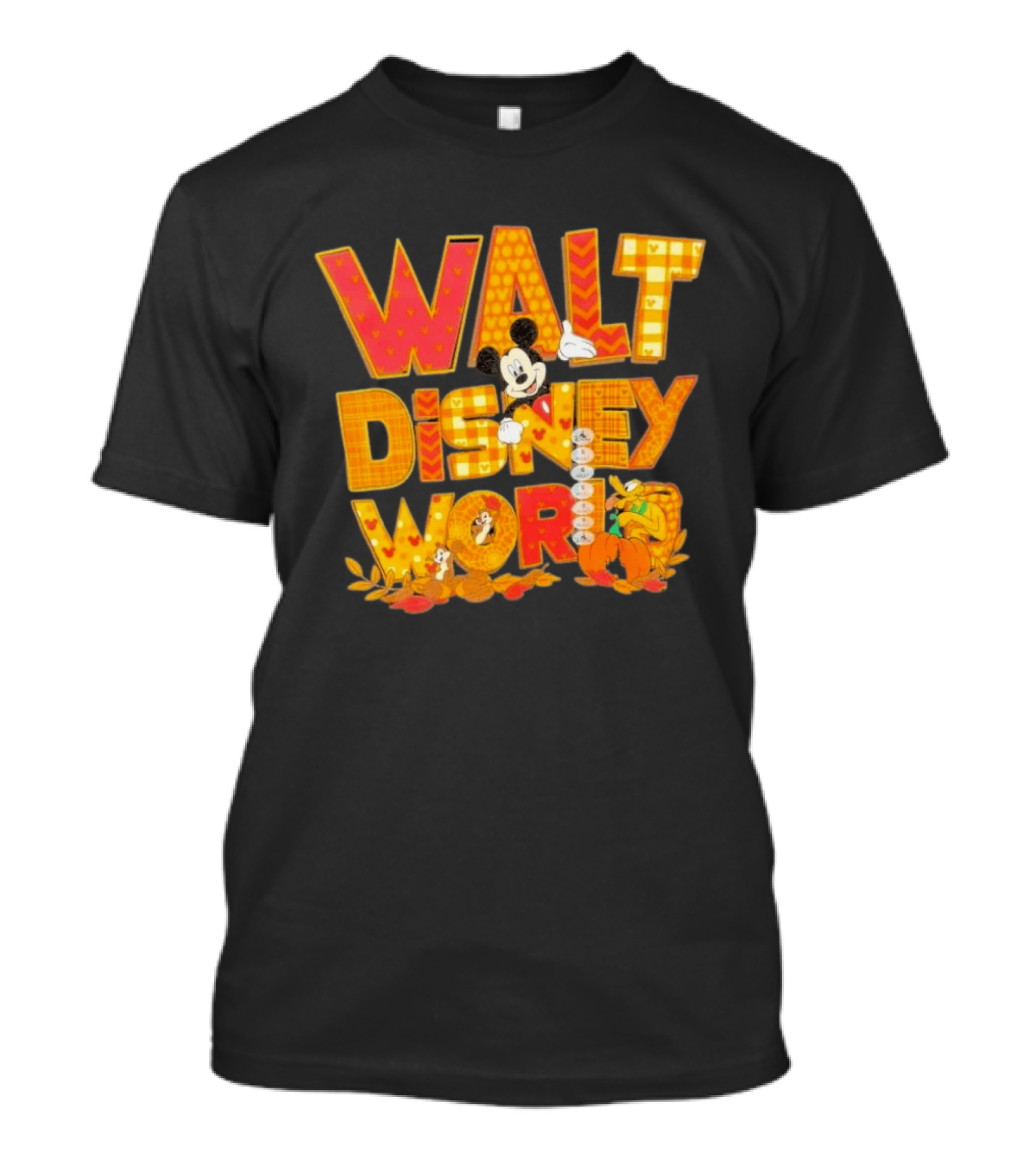 Walt Disney World Mickey Mouse Pluto Disney Characters Fall T-Shirt