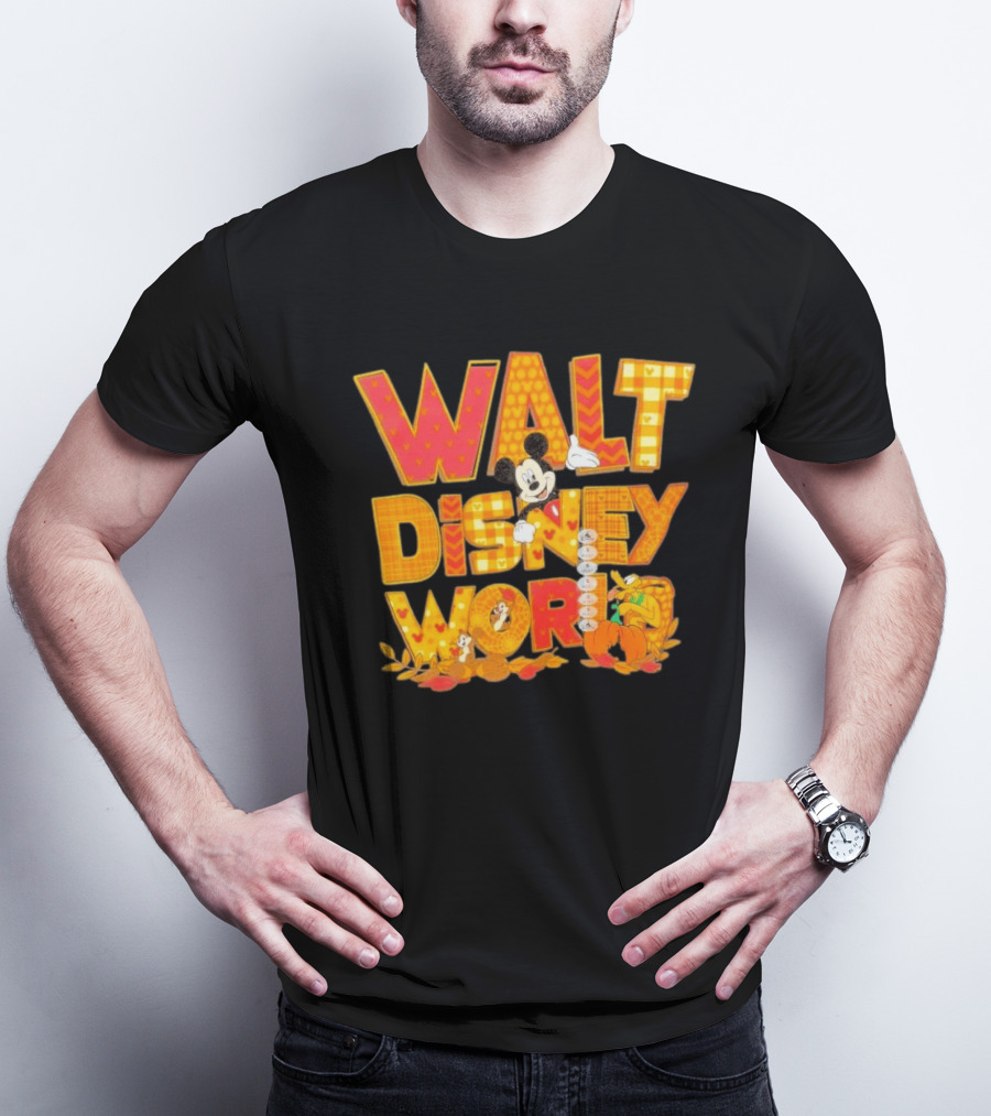 Walt Disney World Mickey Mouse Pluto Disney Characters Fall T-Shirt