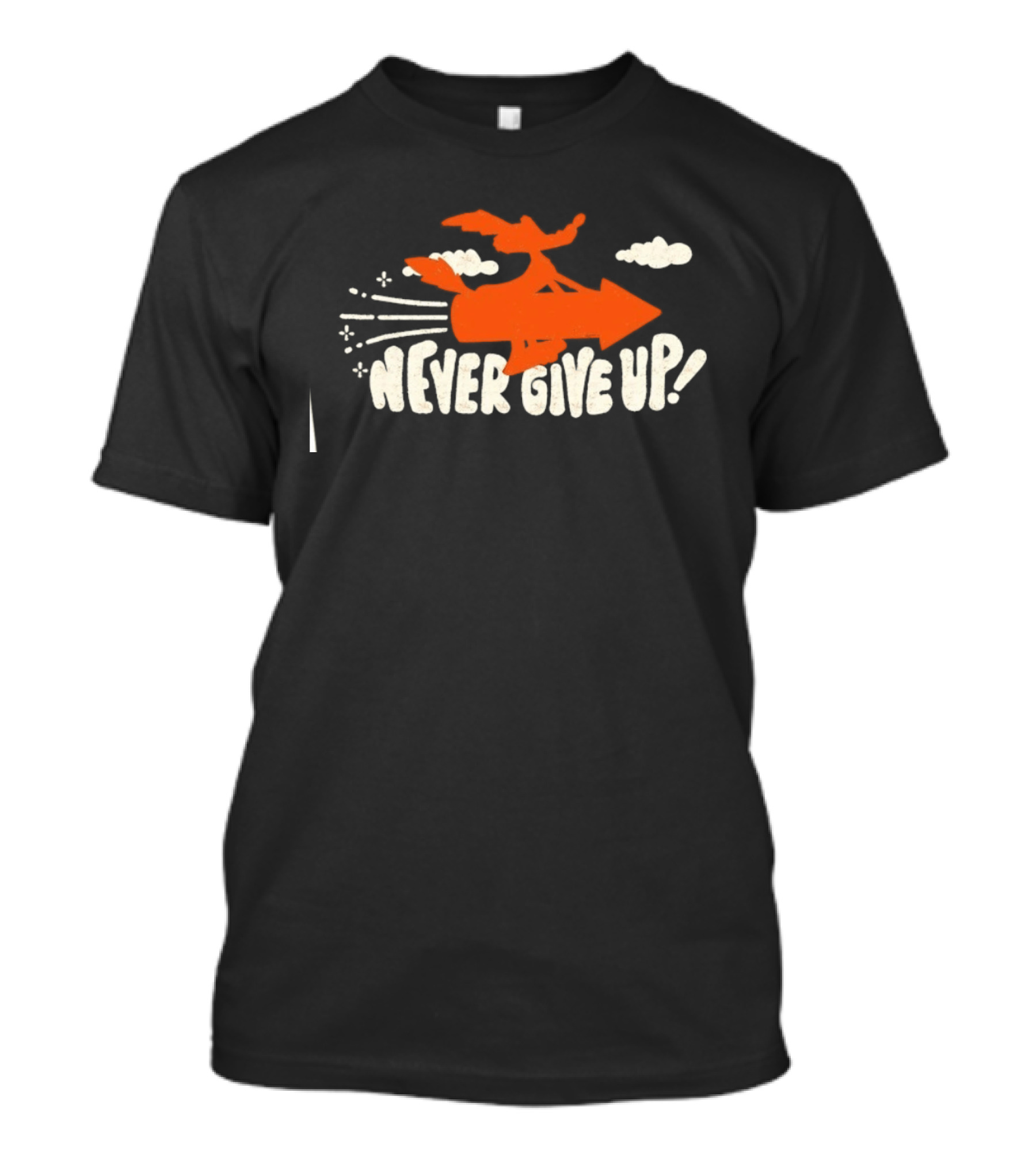 Wile E Coyote Never Give Up Looney Tunes Rocket Humor T-Shirt