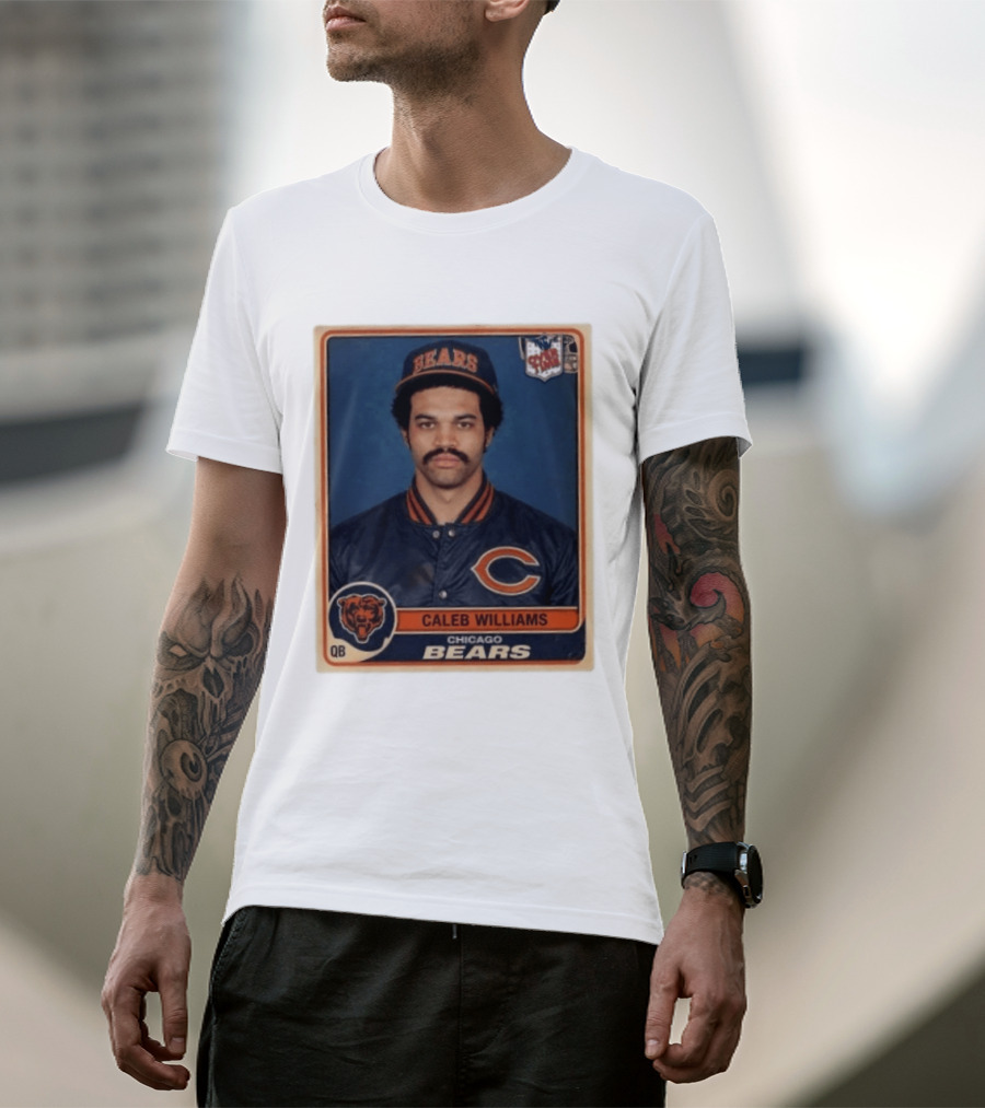 Caleb Williams Chicago Bears QB Vintage Football Card T-Shirt