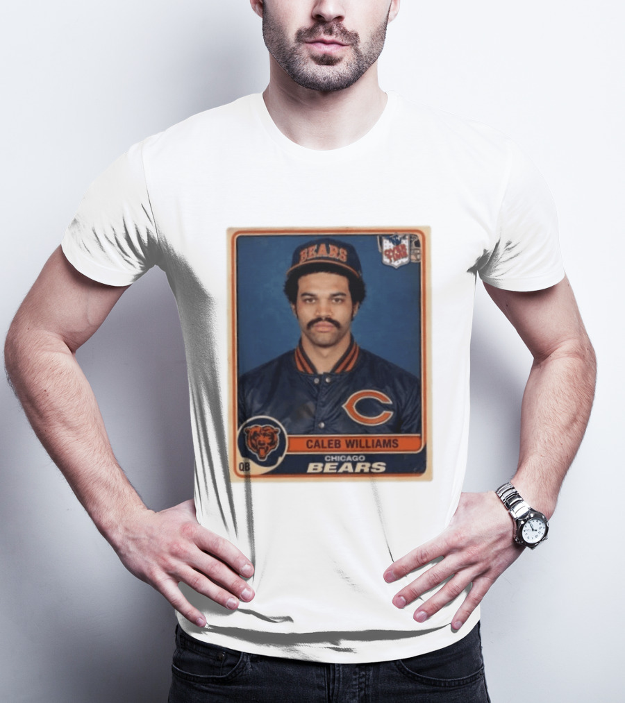 Caleb Williams Chicago Bears QB Vintage Football Card T-Shirt