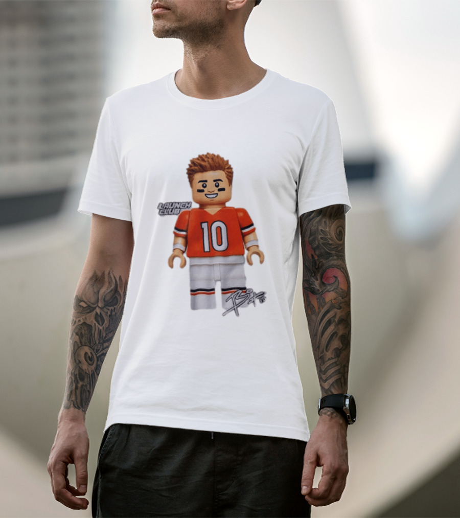 Denver Broncos Quarterback Bo Nix Launch Club 10 T-Shirt