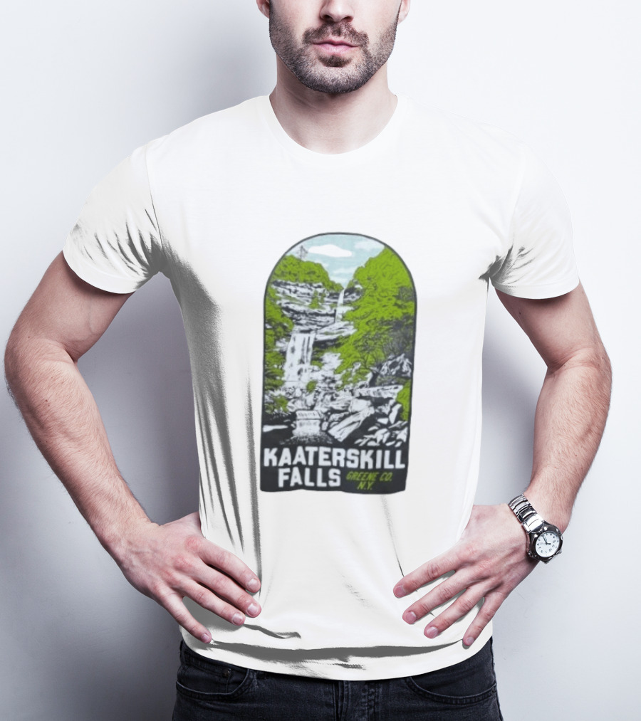 Kaaterskill Falls Greene Co NY Scenic Nature Waterfall Landscape T-Shirt
