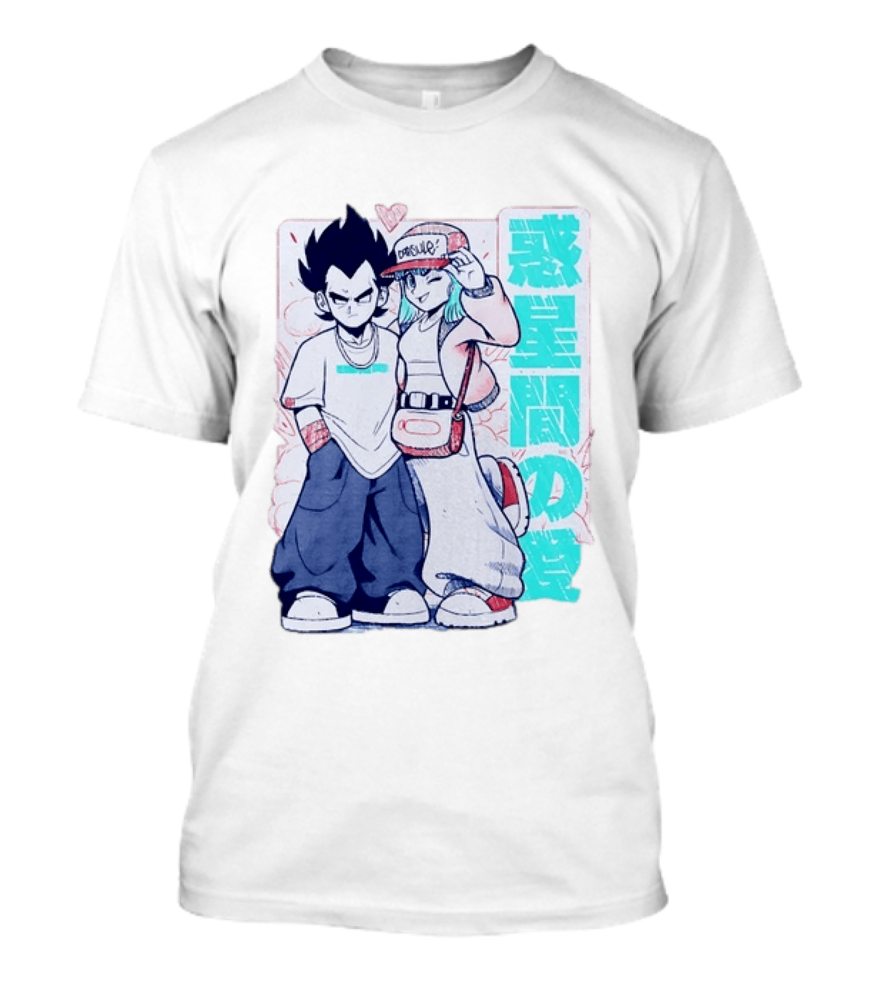 Vegeta Bulma Capsule Corp Love Dragon Ball Z Kanji T-Shirt