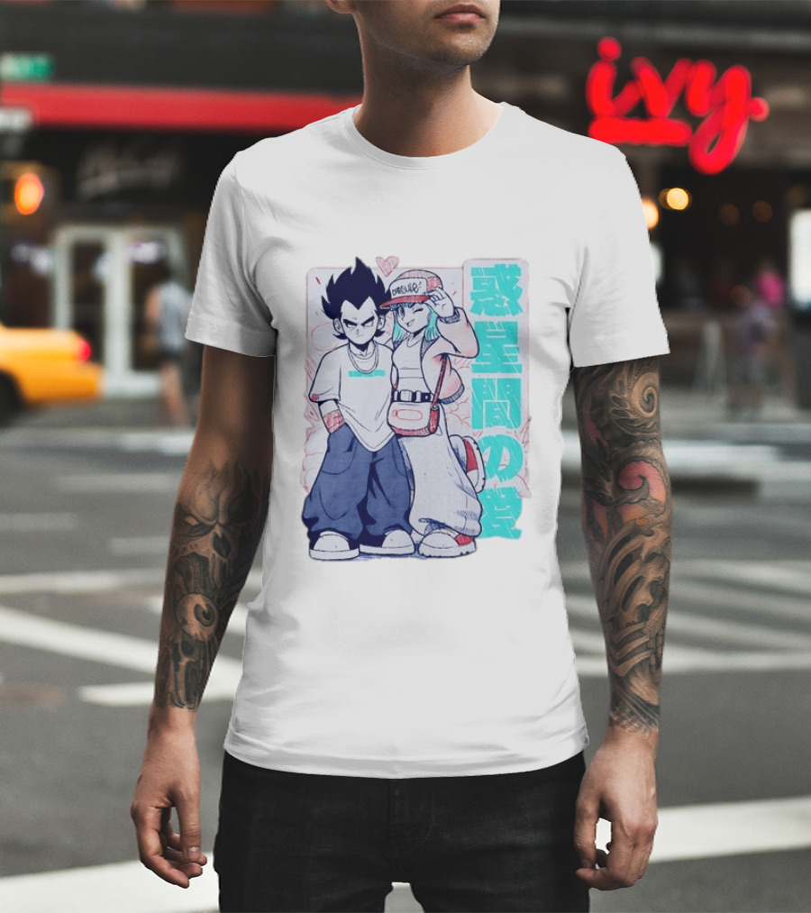 Vegeta Bulma Capsule Corp Love Dragon Ball Z Kanji T-Shirt