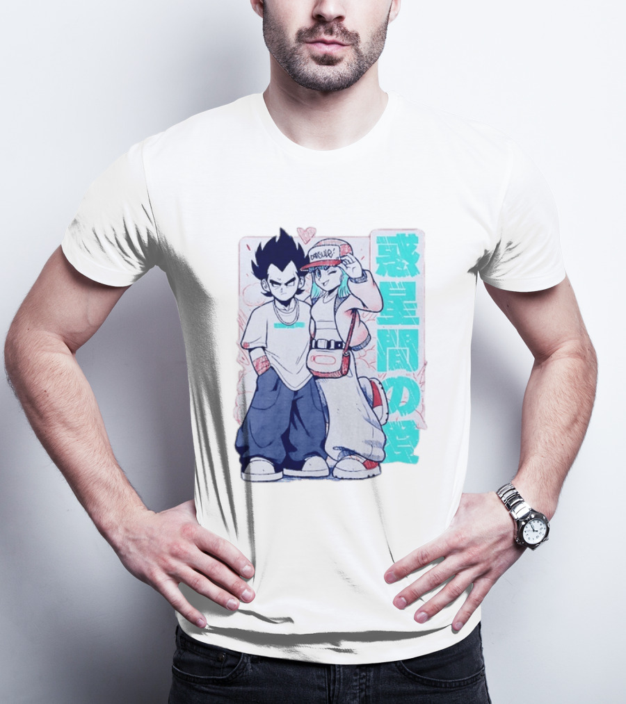 Vegeta Bulma Capsule Corp Love Dragon Ball Z Kanji T-Shirt