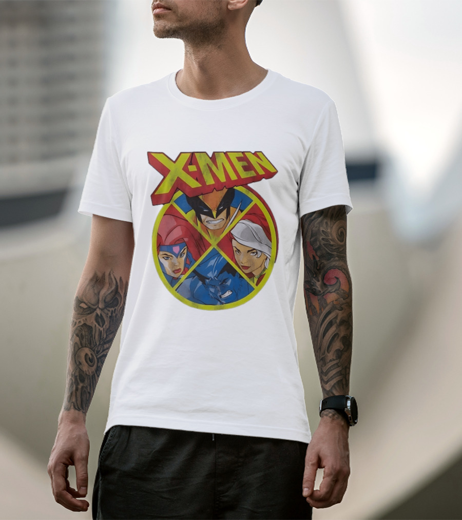 X Men Wolverine Jean Grey Rogue Beast Classic Comic Characters T-Shirt