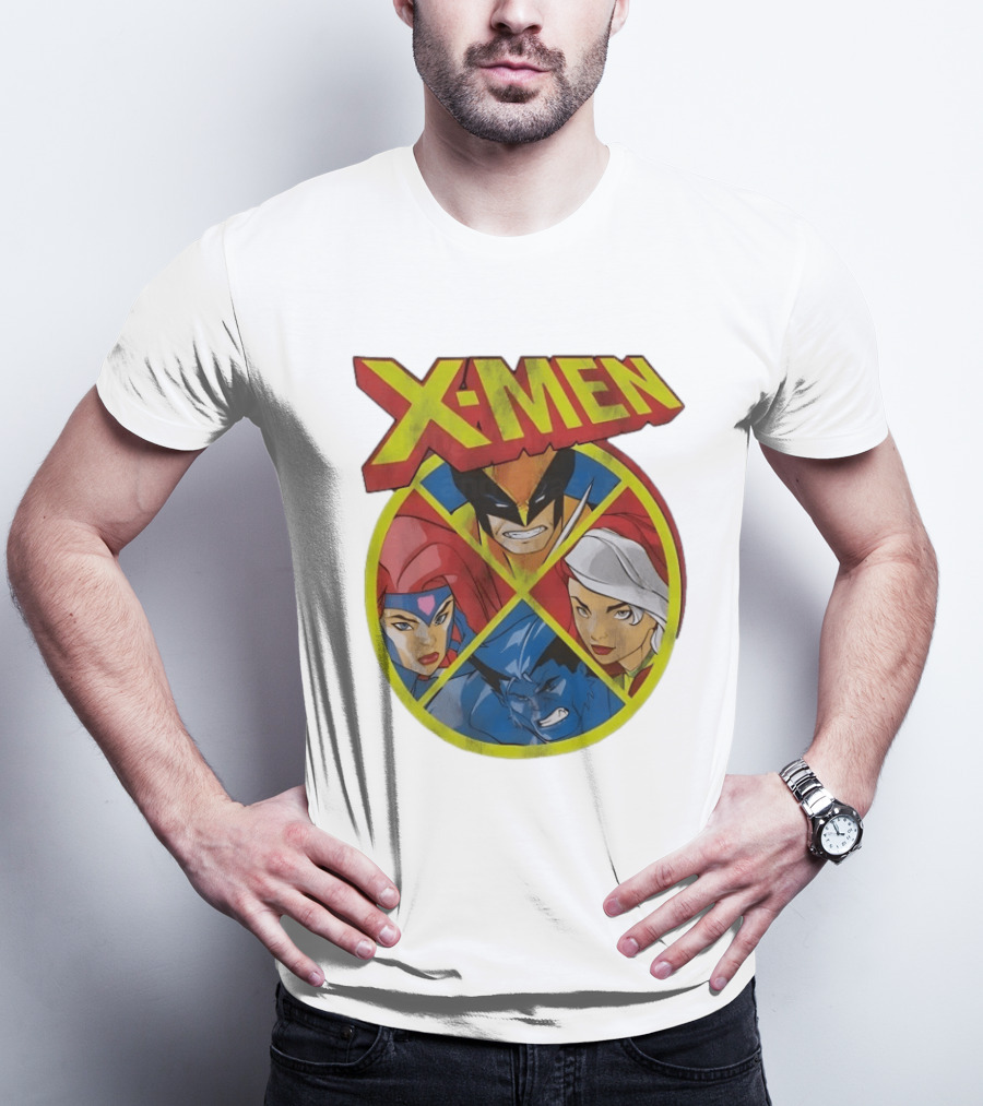 X Men Wolverine Jean Grey Rogue Beast Classic Comic Characters T-Shirt