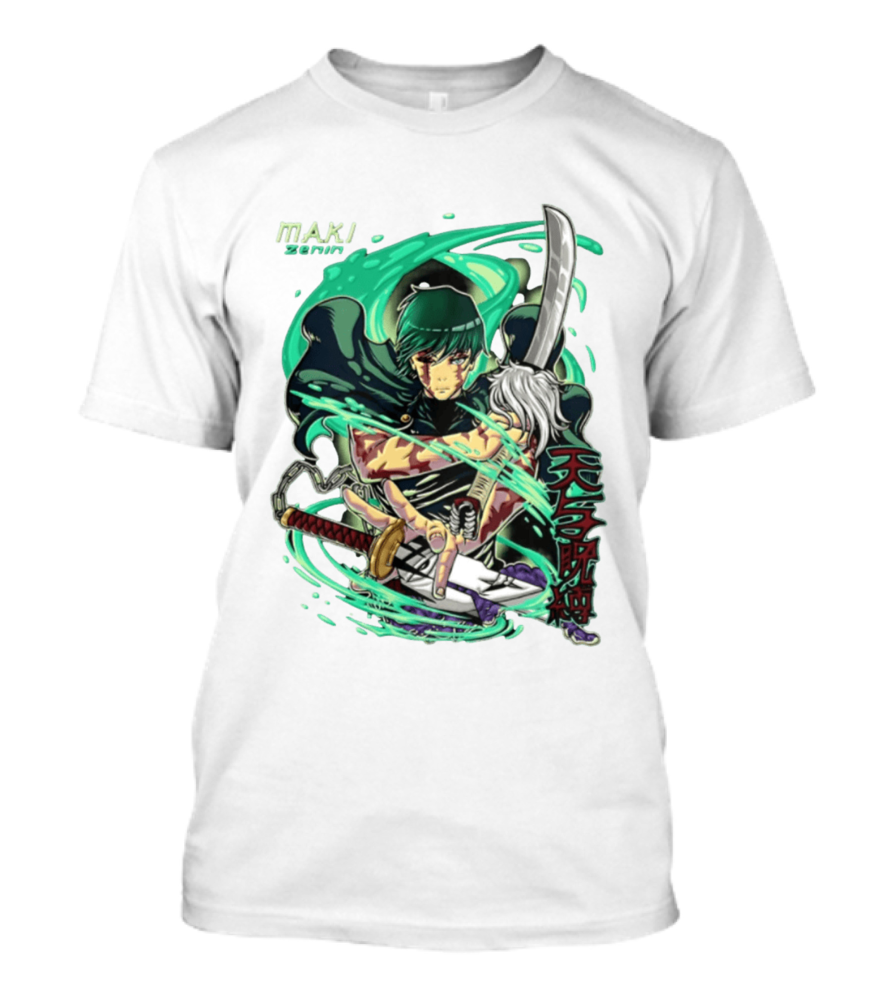 Maki Zenin Jujutsu Kaisen Anime Manga JJK Sword T-Shirt