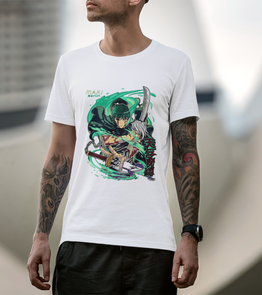 Maki Zenin Jujutsu Kaisen Anime Manga JJK Sword T-Shirt