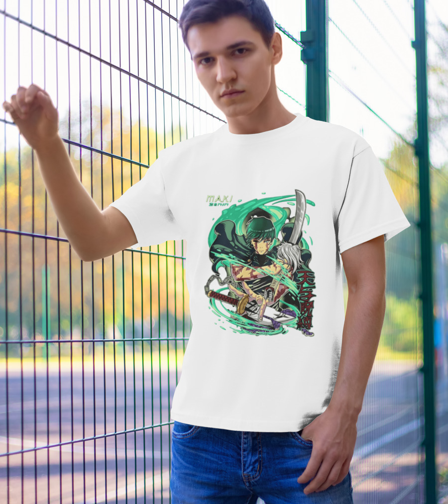 Maki Zenin Jujutsu Kaisen Anime Manga JJK Sword T-Shirt