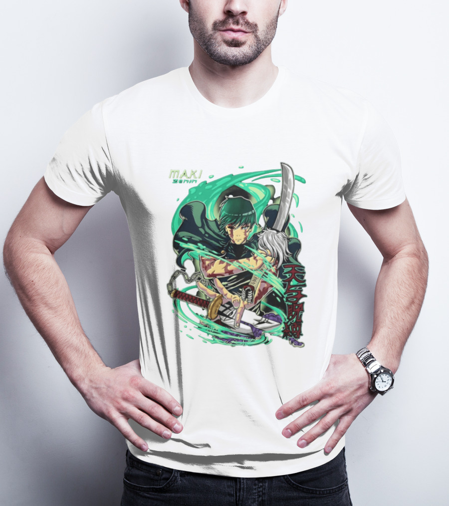 Maki Zenin Jujutsu Kaisen Anime Manga JJK Sword T-Shirt