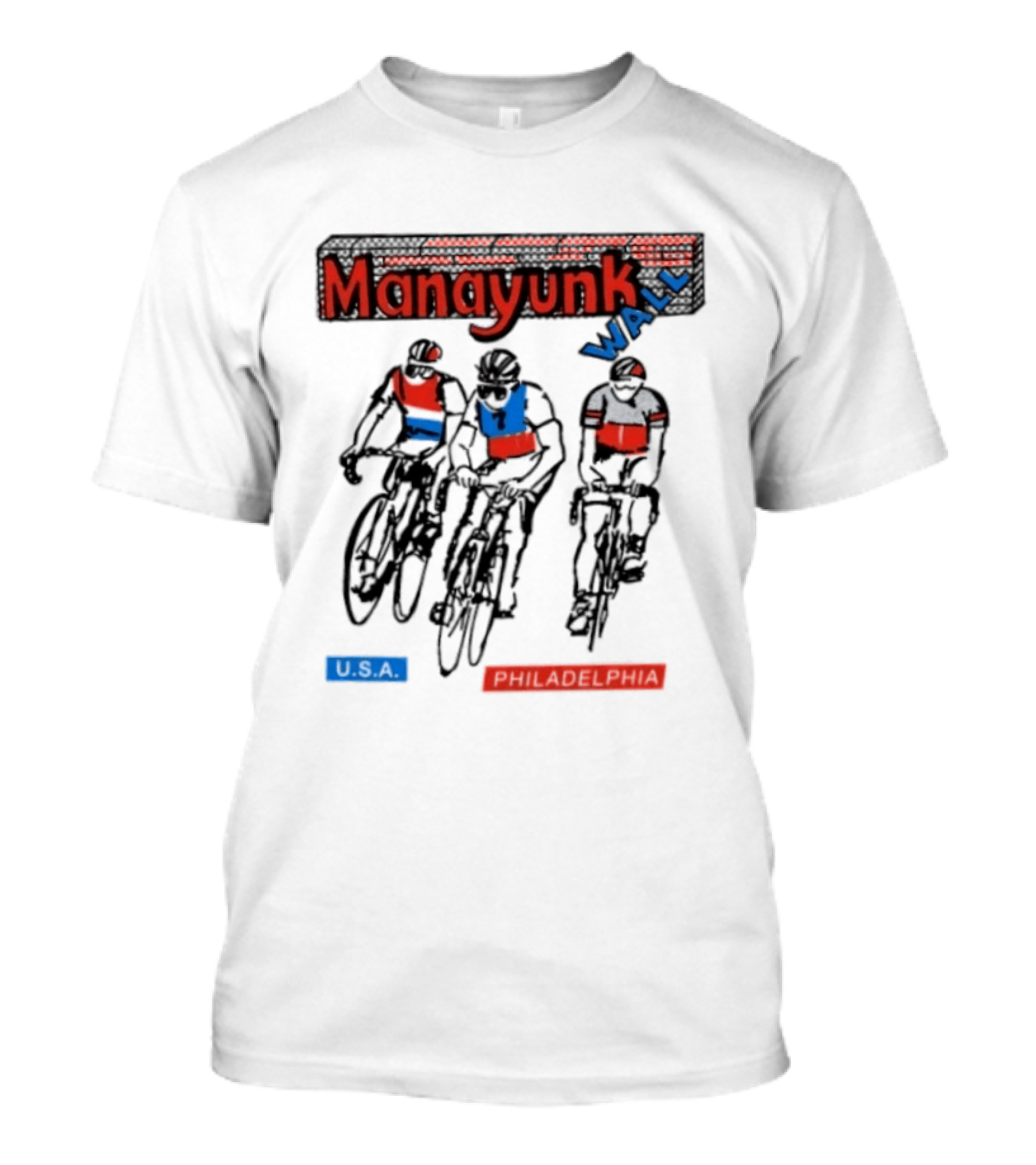 Manayunk Wall Classic USA Philadelphia Cycling Event T-Shirt