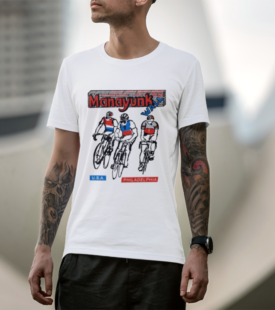 Manayunk Wall Classic USA Philadelphia Cycling Event T-Shirt