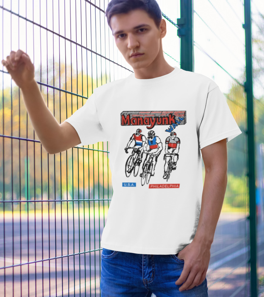 Manayunk Wall Classic USA Philadelphia Cycling Event T-Shirt