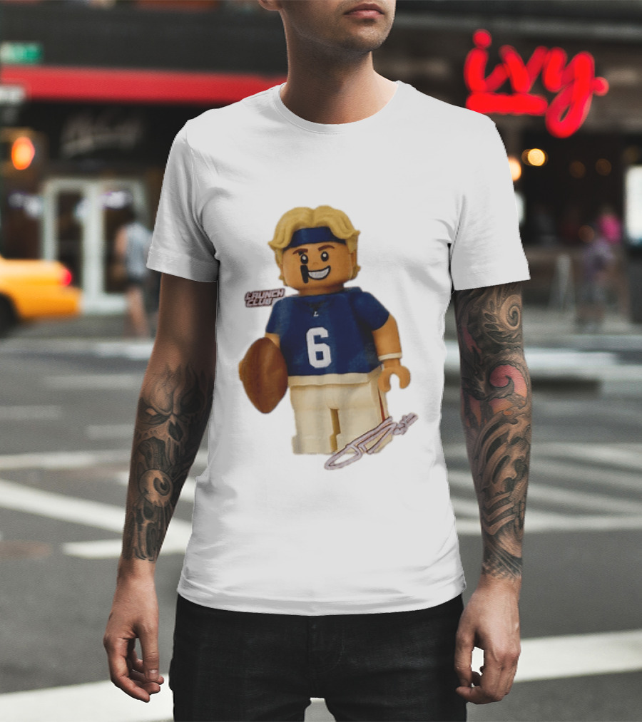 New York Giants Quarterback Jaxson Dart Lego Launch Club 6 Football Cartoon T-Shirt