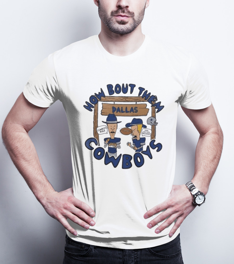 How Bout Them Dallas Cowboys Character Cartoon Football Fun T-Shirt