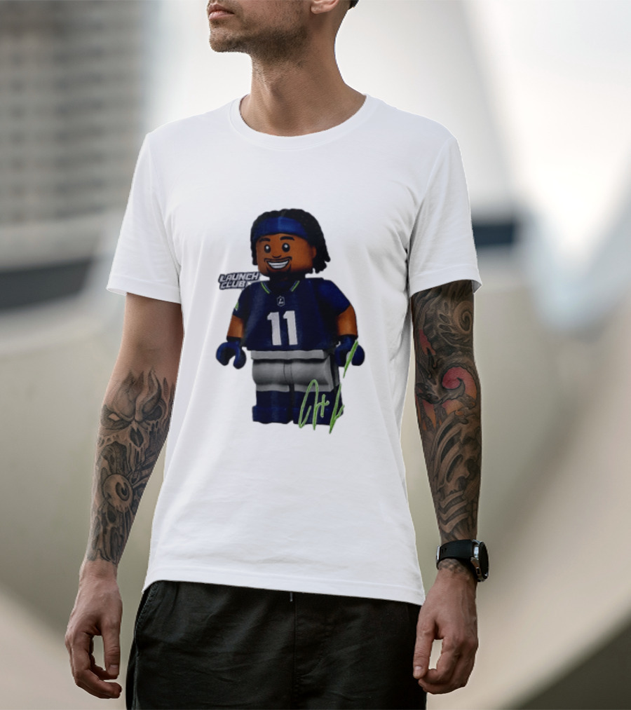 Seattle Seahawks Jaxon Smith Njigba Number 11 Launch Club Edition T-Shirt