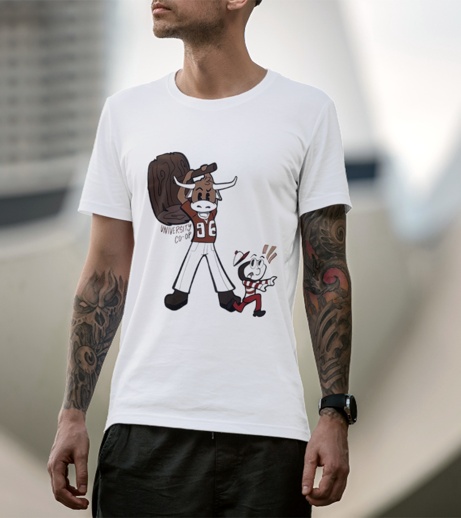 University Co Op Texas Longhorns Vs Ohio State Buckeyes 96 Mascot Showdown T-Shirt