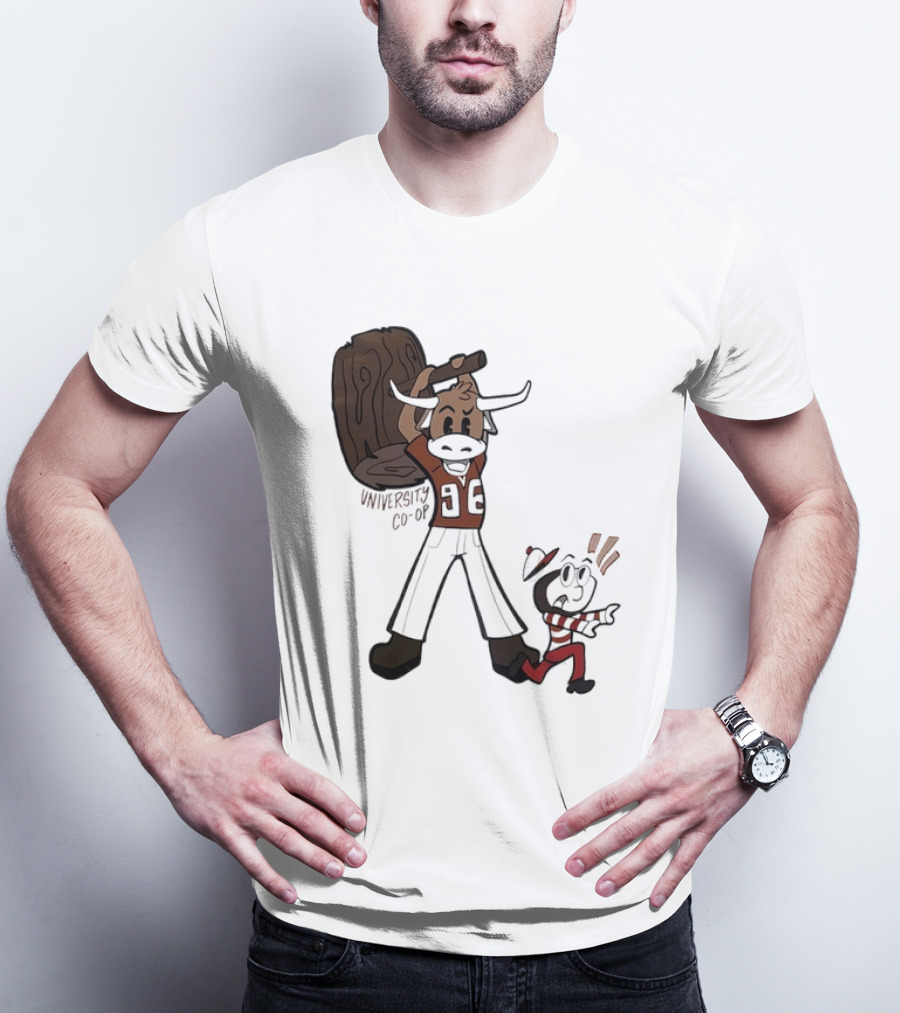 University Co Op Texas Longhorns Vs Ohio State Buckeyes 96 Mascot Showdown T-Shirt