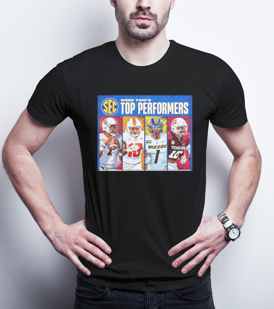 2026 SEC Week 2 Top Passing Performers Oklahoma Tennessee Mizzou Texas A&M T-Shirt