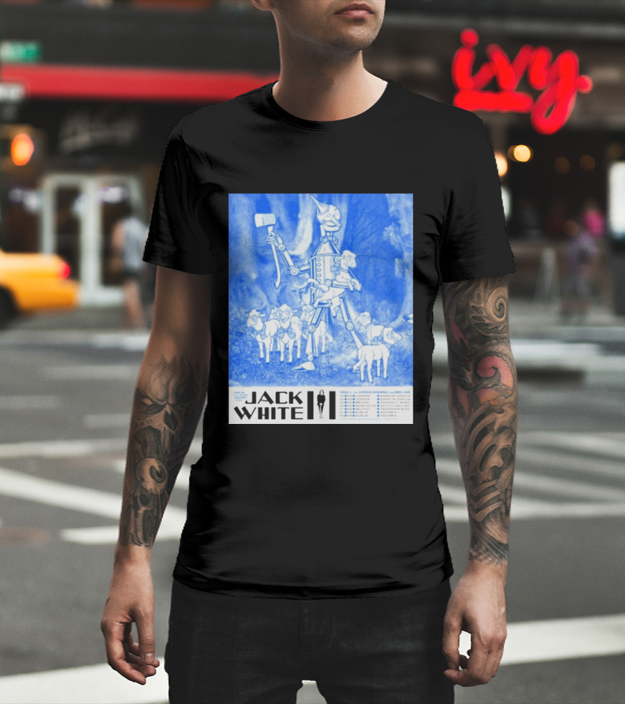 Jack White United Kingdom And Ireland 2026 Tour Tin Man With Sheep T-Shirt