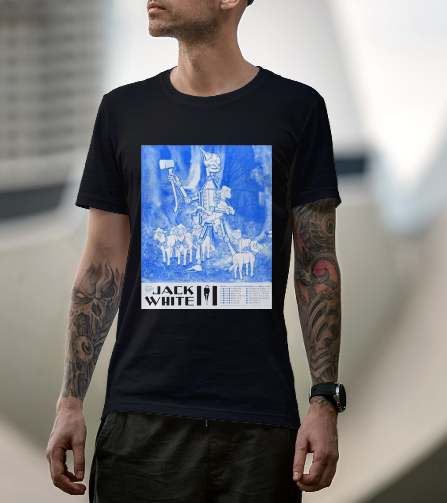 Jack White United Kingdom And Ireland 2026 Tour Tin Man With Sheep T-Shirt