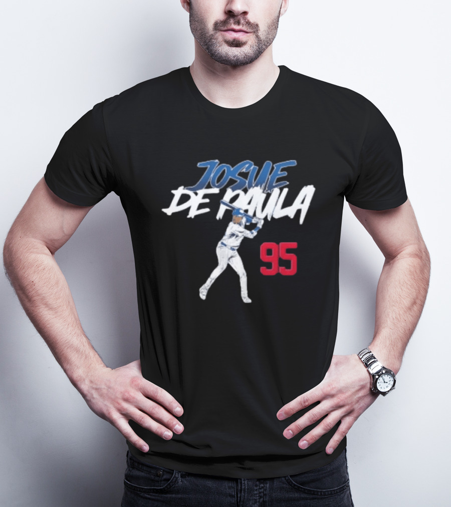 Josue De Paula 95 Dodgers Slugger Baseball Swing T-Shirt