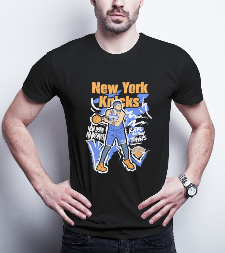 New York Knicks NBA Karl Anthony Towns Basketball T-Shirt