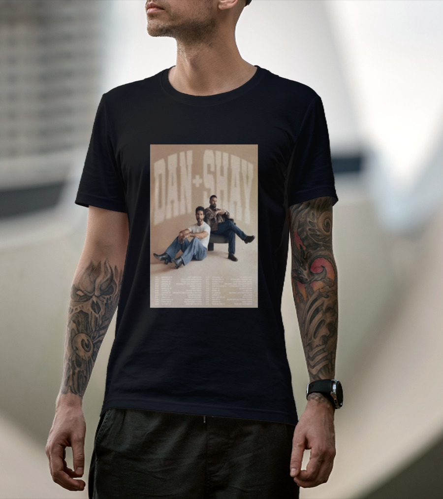 Dan + Shay 2026 Tour Dates Featuring North America Locations T-Shirt