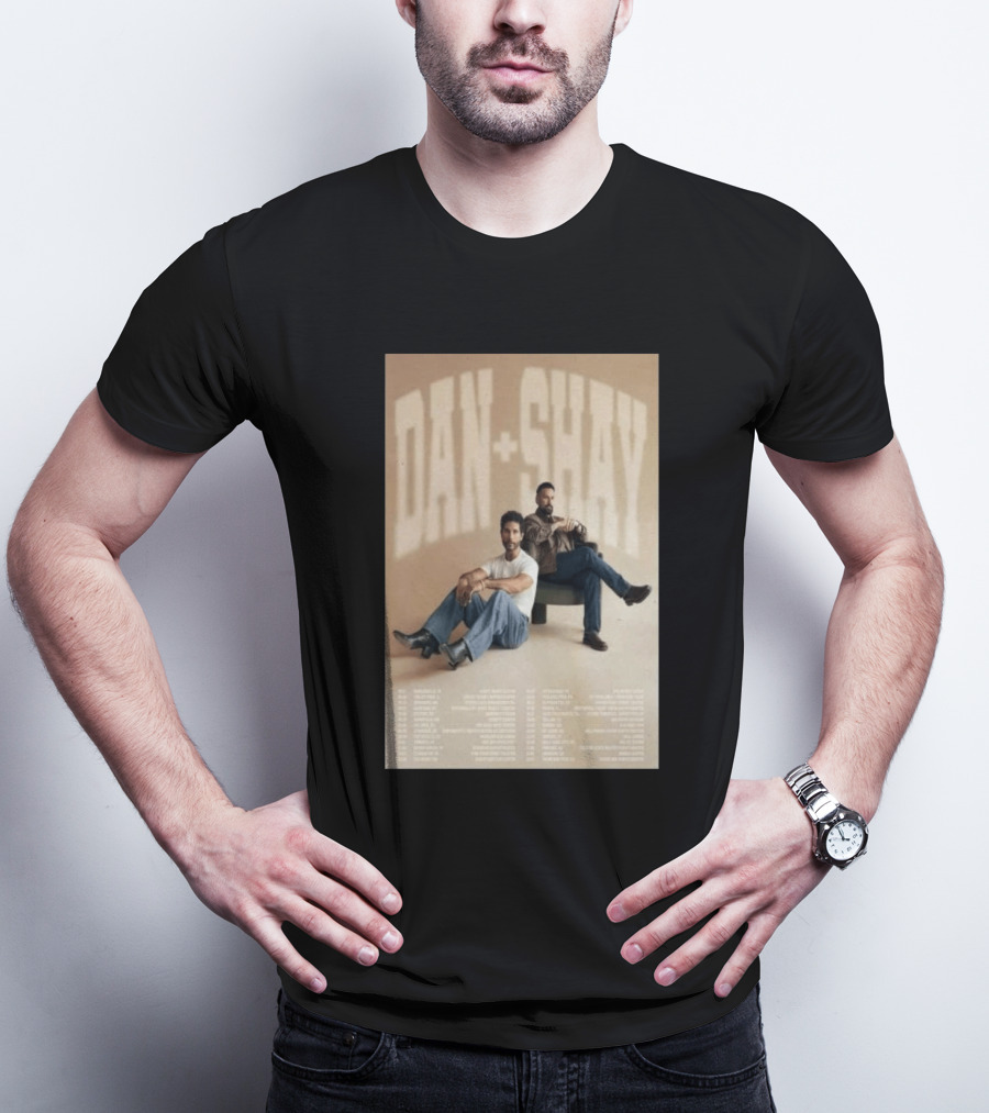 Dan + Shay 2026 Tour Dates Featuring North America Locations T-Shirt